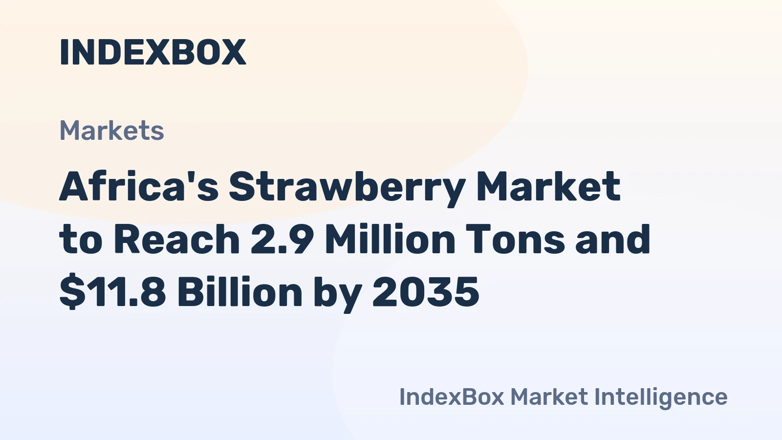 Africa's Strawberry Market to Reach 2.9 Million Tons and $11.8 Billion by 2035