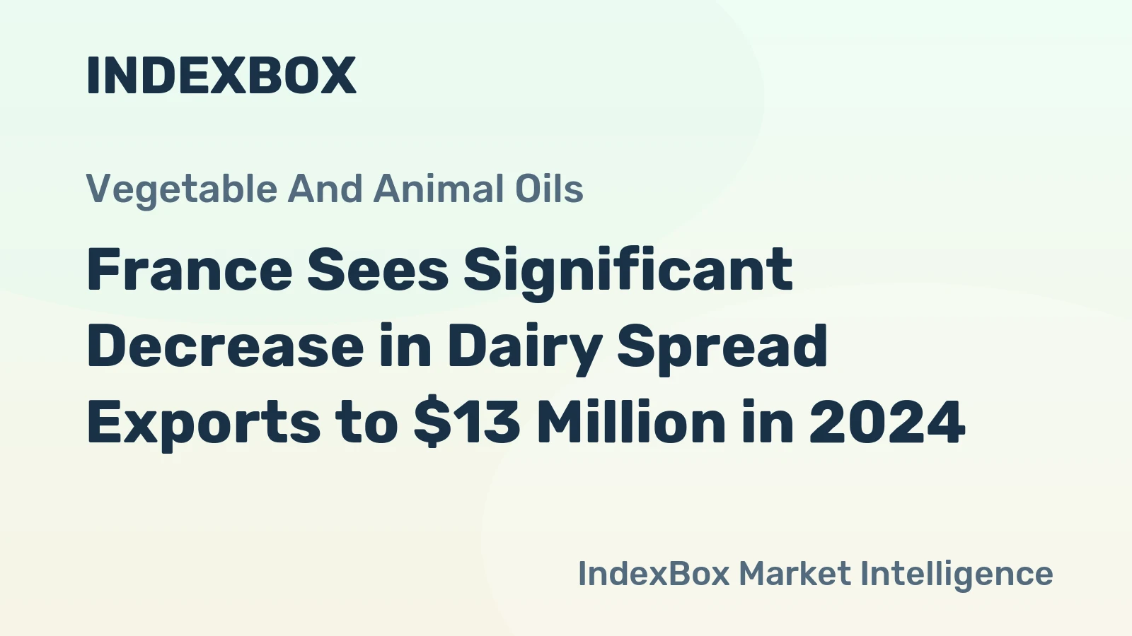 France Sees Significant Decrease in Dairy Spread Exports to $13 Million in 2024