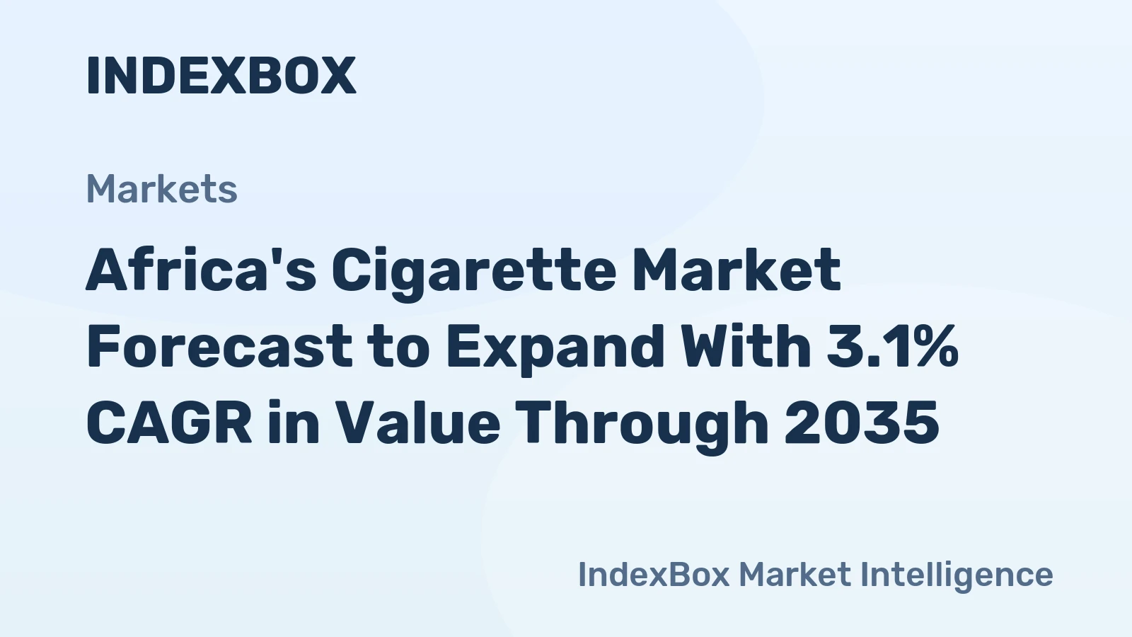 Africa's Cigarette Market Forecast to Expand With 3.1% CAGR in Value Through 2035