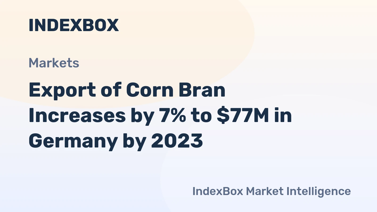 Export of Corn Bran Increases by 7% to $77M in Germany by 2023