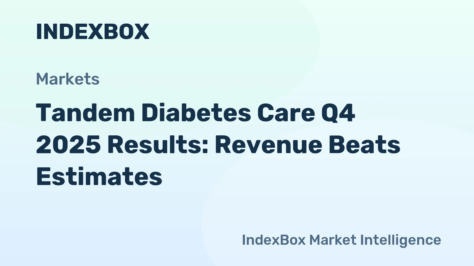 Tandem Diabetes Care Q4 2025 Results: Revenue Beats Estimates