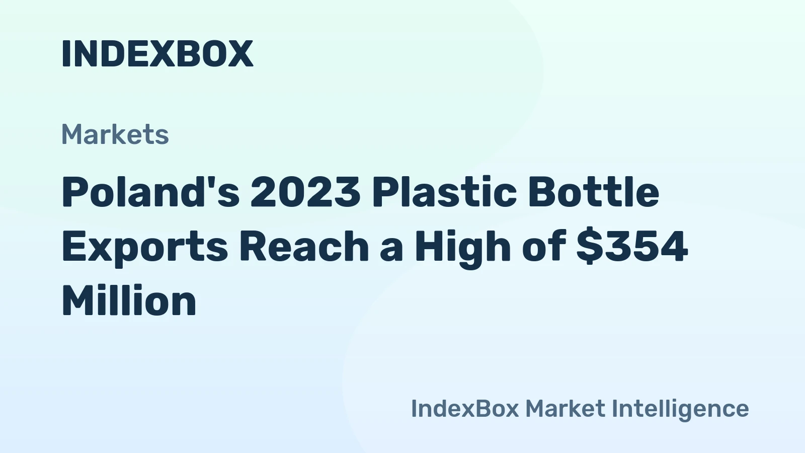 Poland's 2023 Plastic Bottle Exports Reach a High of $354 Million