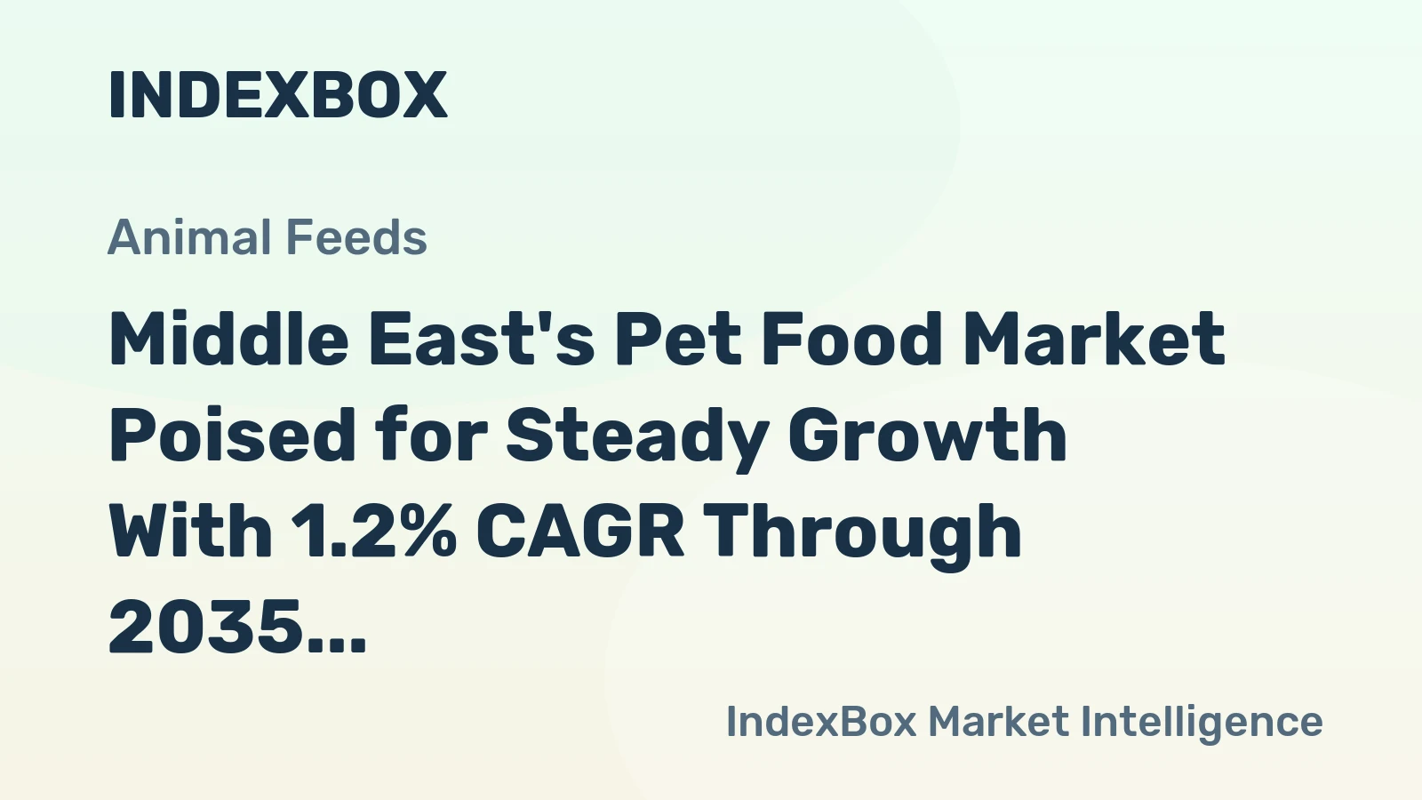 Middle East's Pet Food Market Poised for Steady Growth With 1.2% CAGR Through 2035