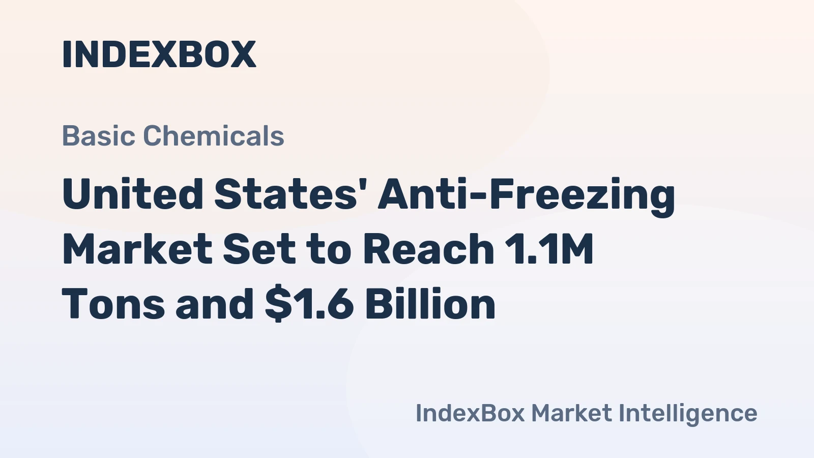 United States' Anti-Freezing Market Set to Reach 1.1M Tons and $1.6 Billion