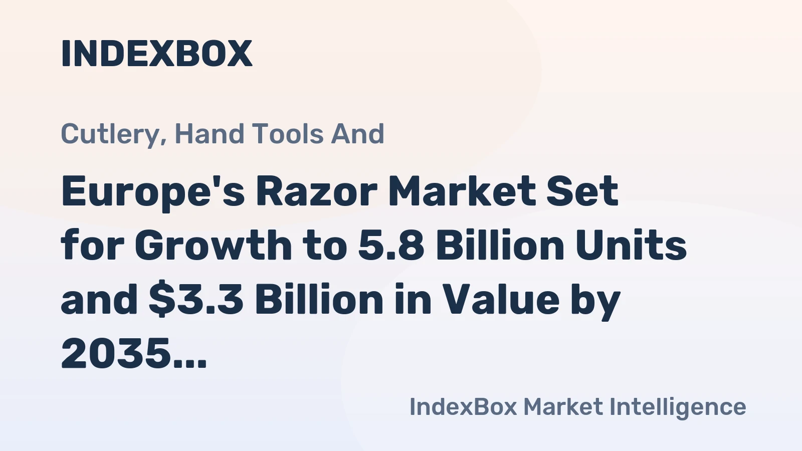 Europe's Razor Market Set for Growth to 5.8 Billion Units and $3.3 Billion in Value by 2035
