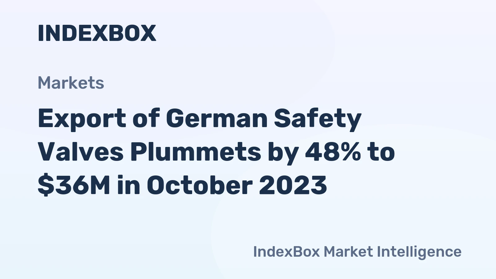 Export of German Safety Valves Plummets by 48% to $36M in October 2023