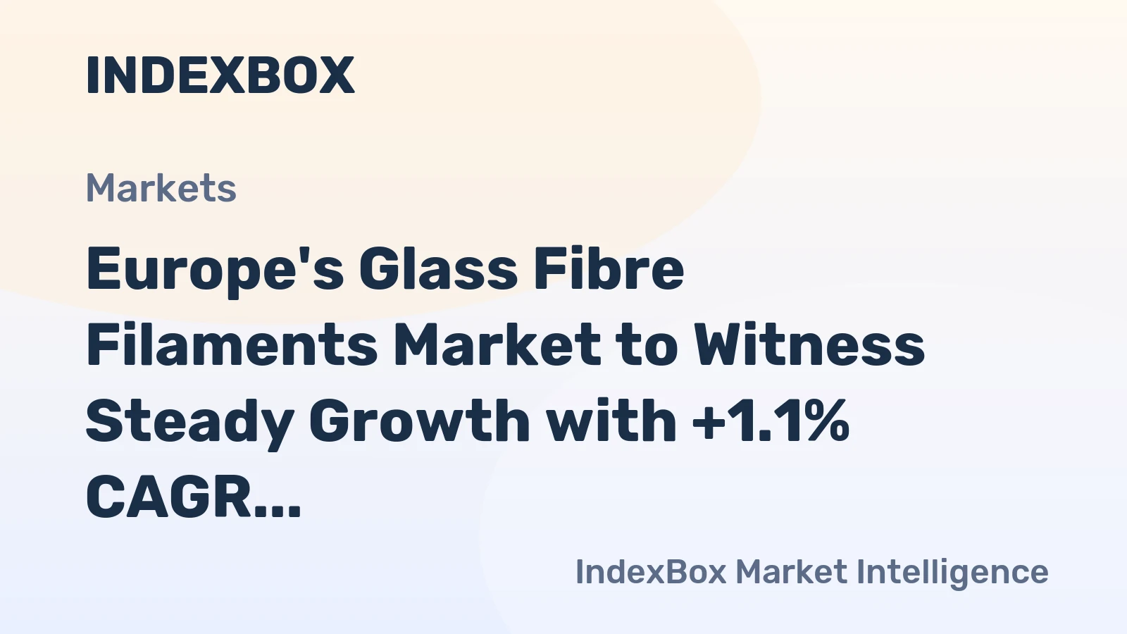 Europe's Glass Fibre Filaments Market to Witness Steady Growth with +1.1% CAGR Leading to 978K tons by 2035