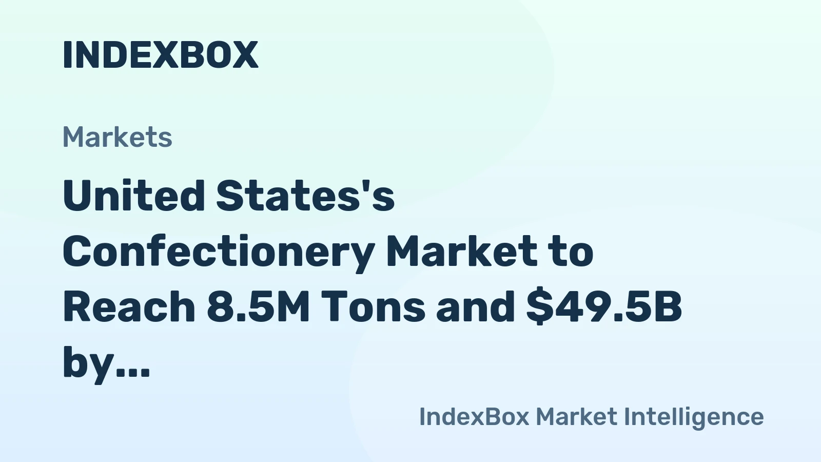 United States's Confectionery Market to Reach 8.5M Tons and $49.5B by 2035