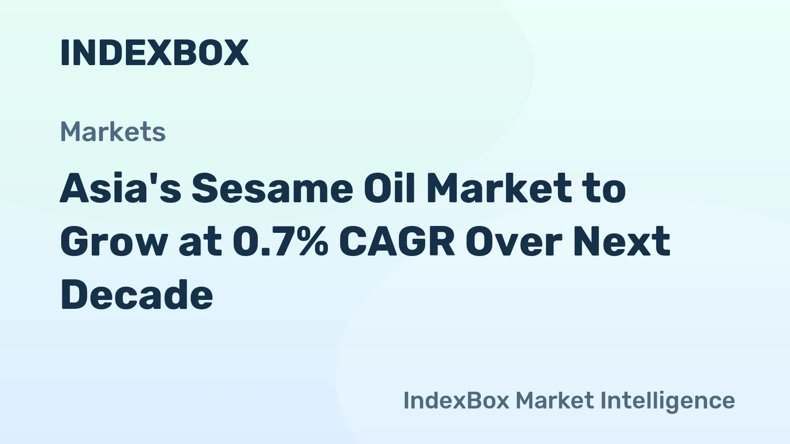 Asia's Sesame Oil Market to Grow at 0.7% CAGR Over Next Decade