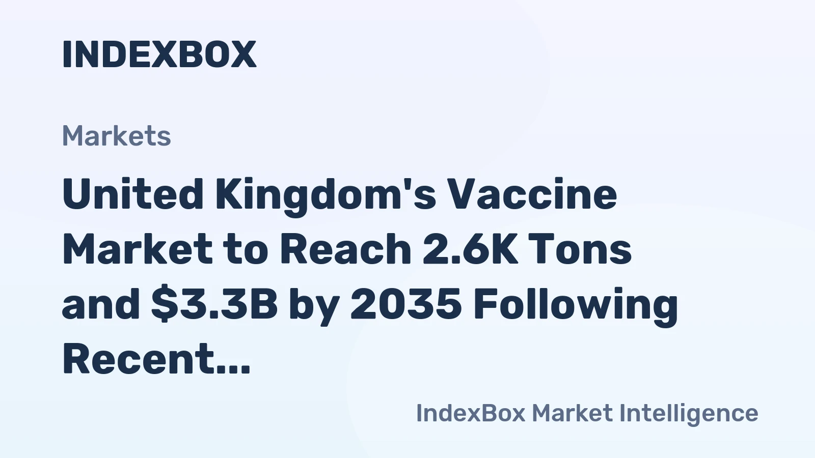 United Kingdom's Vaccine Market to Reach 2.6K Tons and $3.3B by 2035 Following Recent Contraction