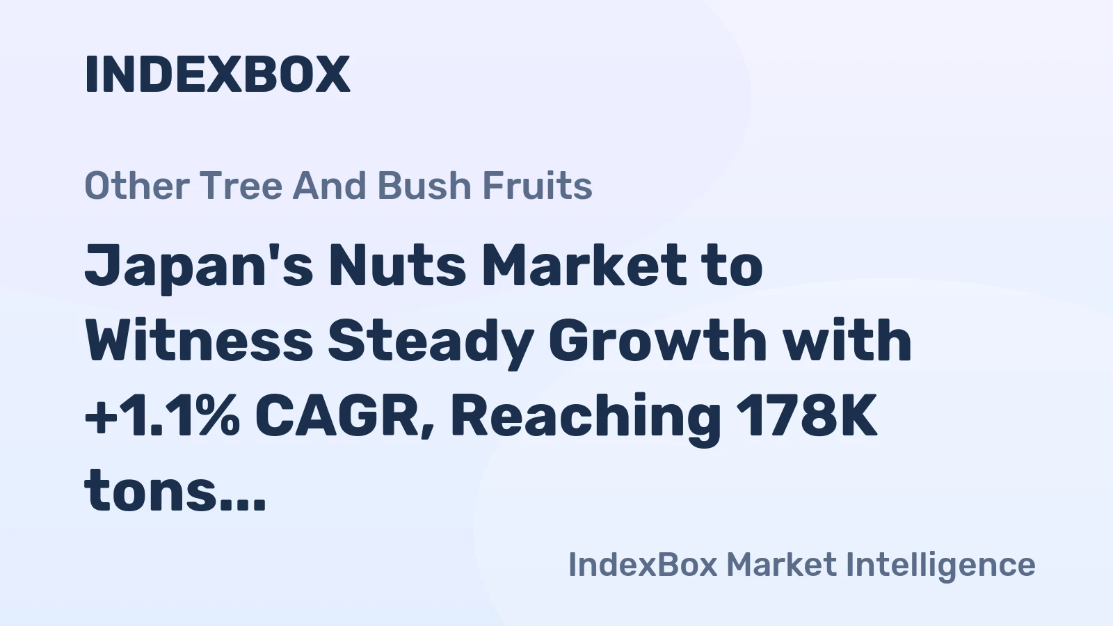 Japan's Nuts Market to Witness Steady Growth with +1.1% CAGR, Reaching 178K tons by 2035
