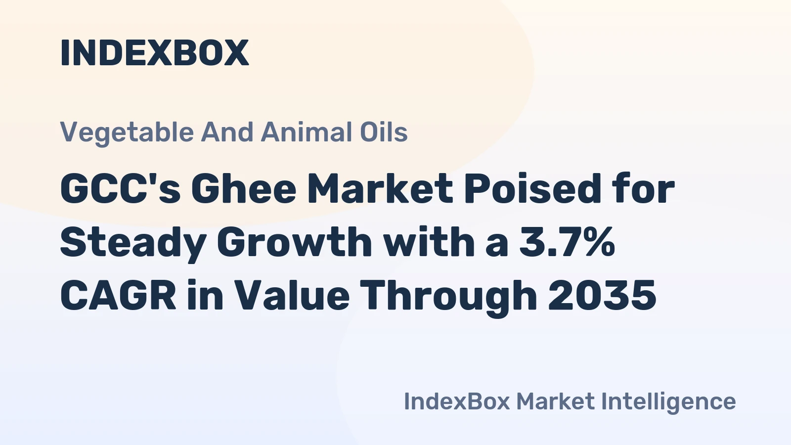 GCC's Ghee Market Poised for Steady Growth with a 3.7% CAGR in Value Through 2035