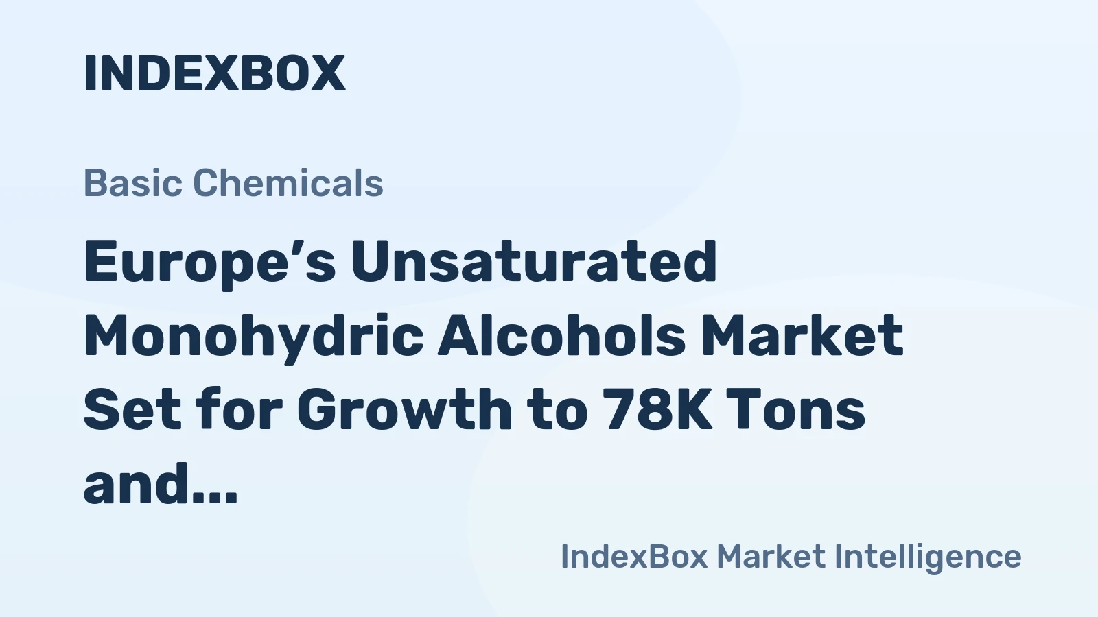 Europe’s Unsaturated Monohydric Alcohols Market Set for Growth to 78K Tons and $1.1B by 2035