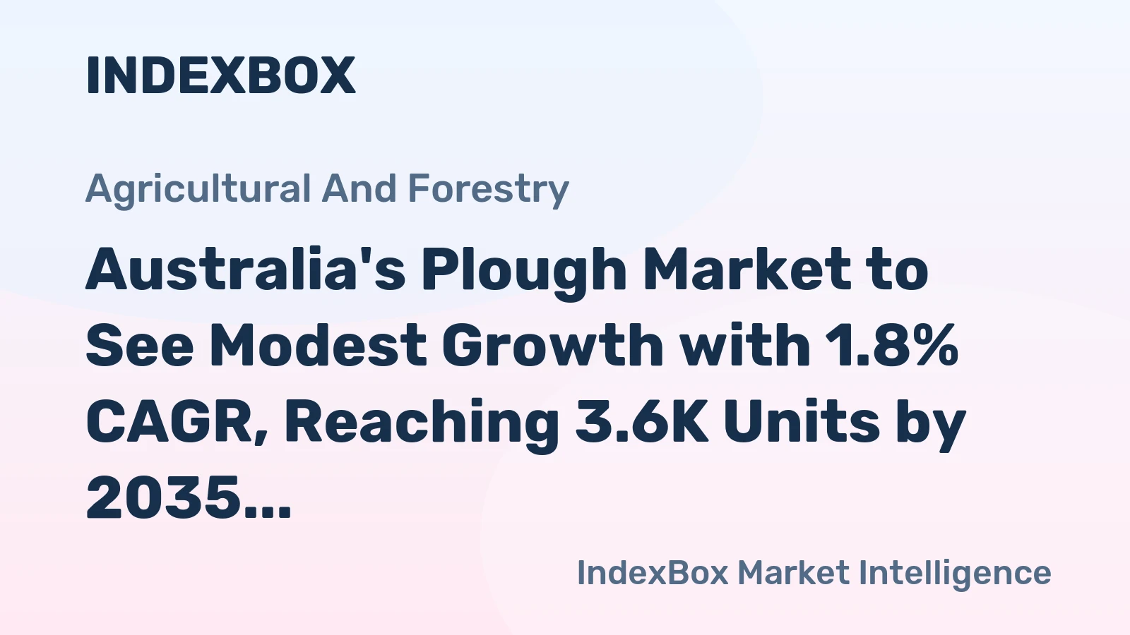 Australia's Plough Market to See Modest Growth with 1.8% CAGR, Reaching 3.6K Units by 2035