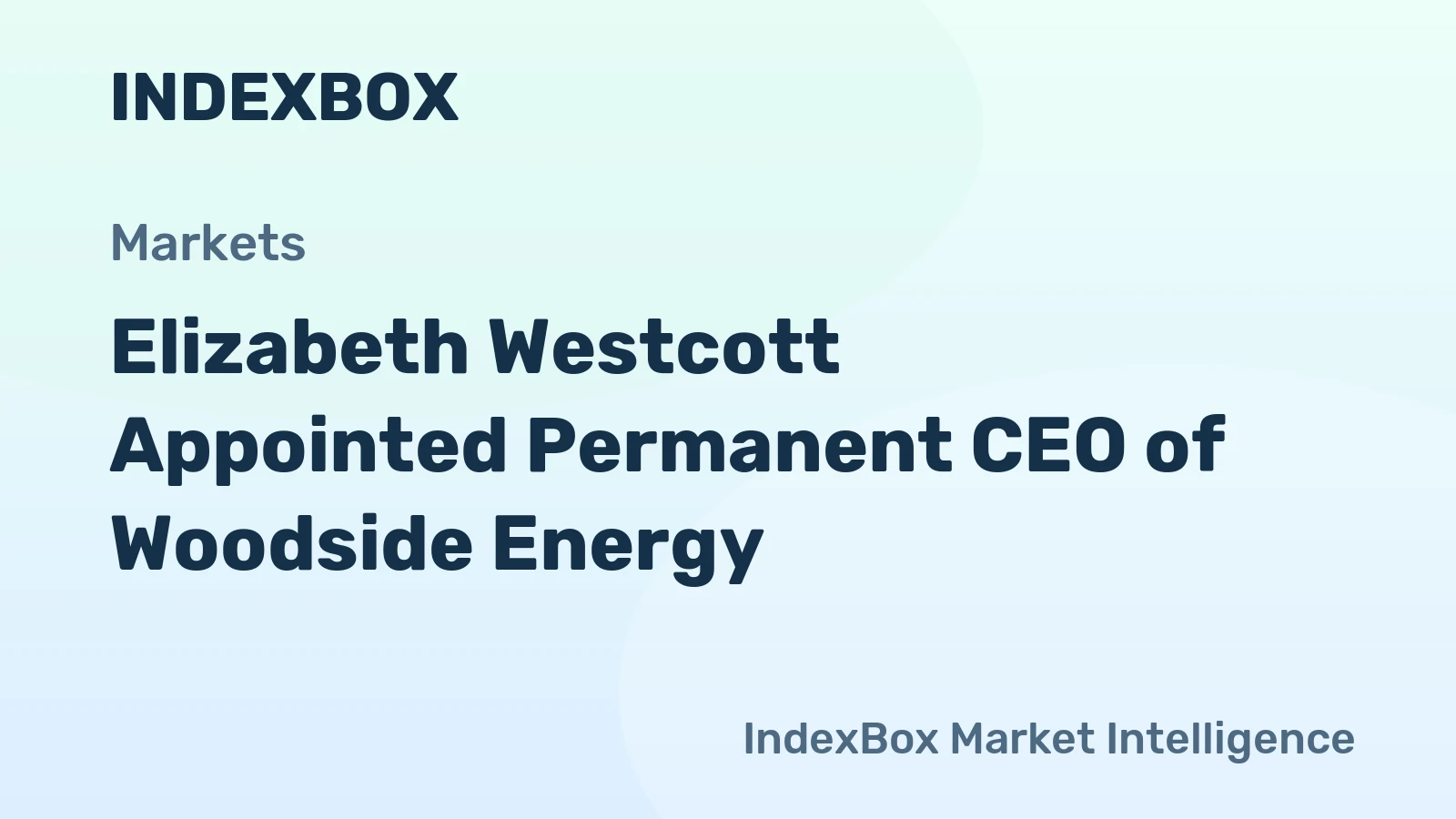 Elizabeth Westcott Appointed Permanent CEO of Woodside Energy