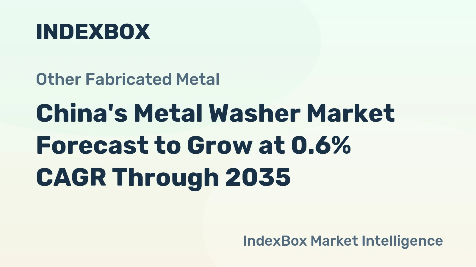 China's Metal Washer Market Forecast to Grow at 0.6% CAGR Through 2035