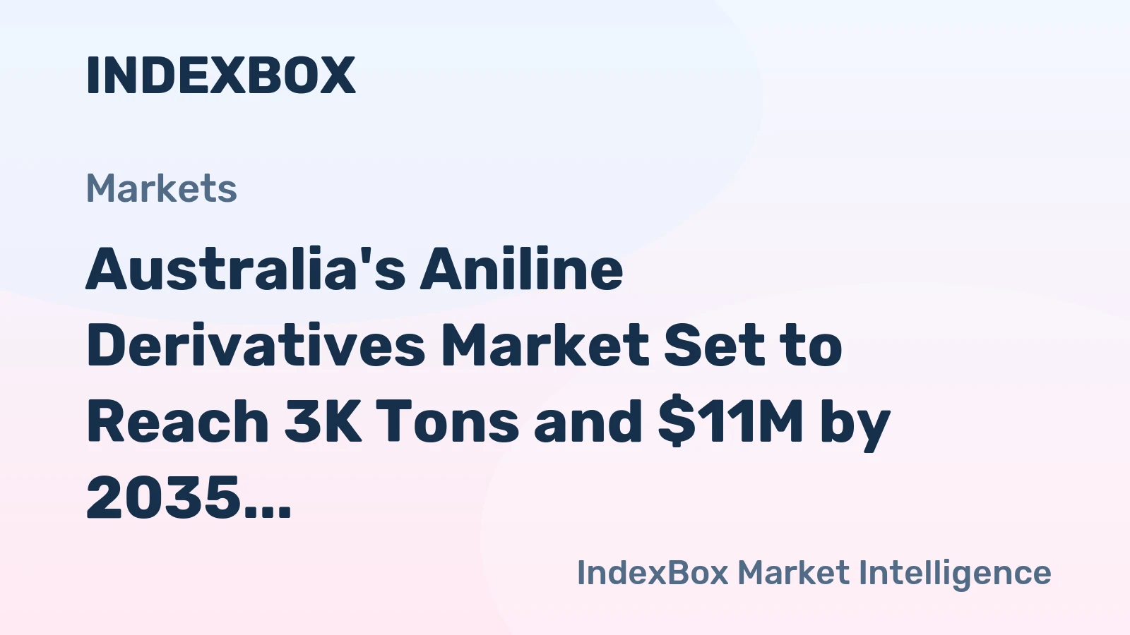 Australia's Aniline Derivatives Market Set to Reach 3K Tons and $11M by 2035