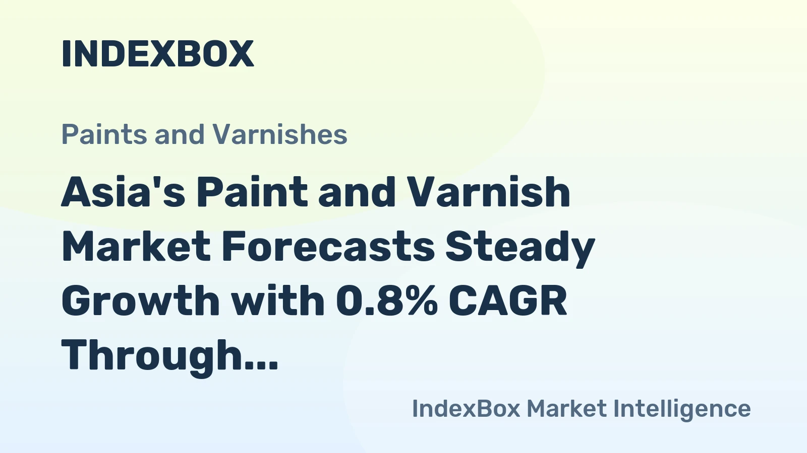 Asia's Paint and Varnish Market Forecasts Steady Growth with 0.8% CAGR Through 2035