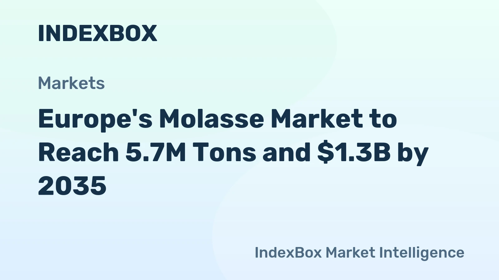 Europe's Molasse Market to Reach 5.7M Tons and $1.3B by 2035