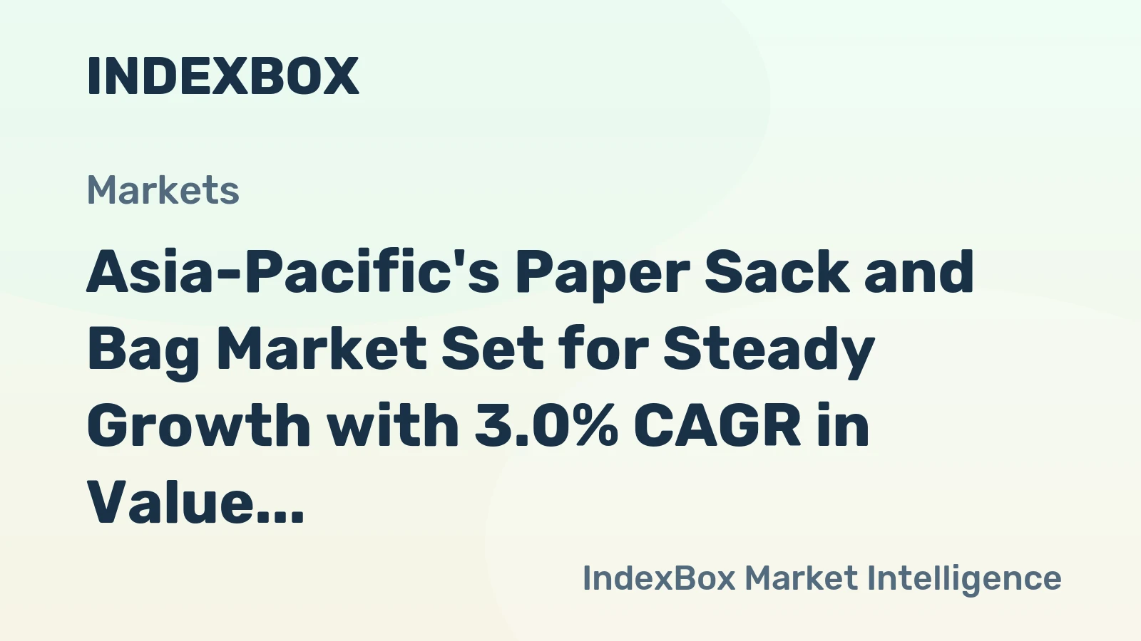 Asia-Pacific's Paper Sack and Bag Market Set for Steady Growth with 3.0% CAGR in Value Through 2035