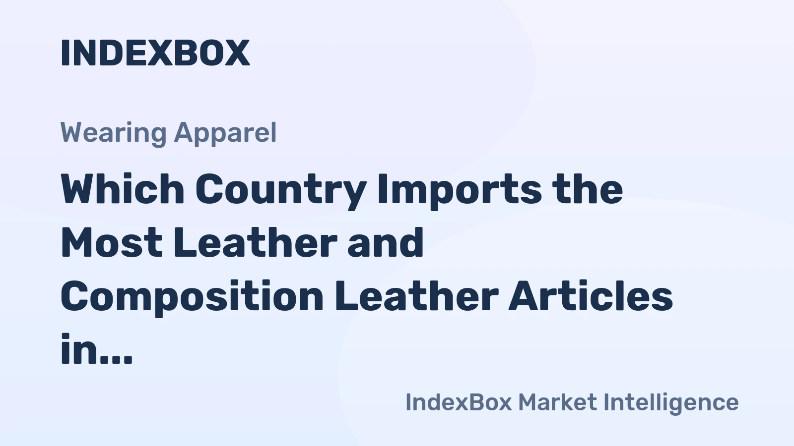 Which Country Imports the Most Leather and Composition Leather Articles in the World?