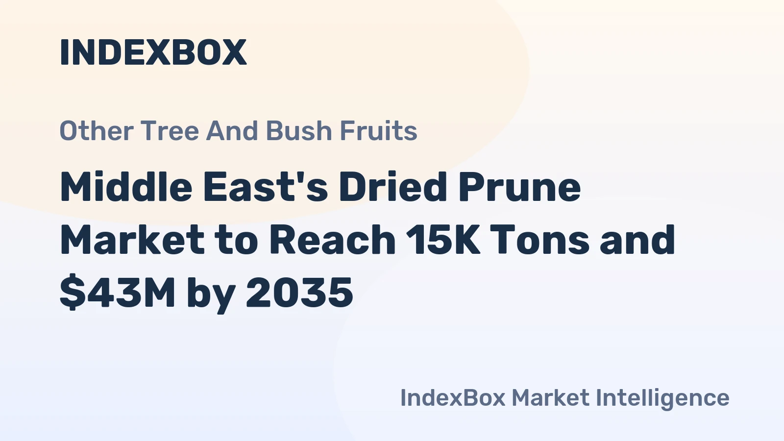 Middle East's Dried Prune Market to Reach 15K Tons and $43M by 2035