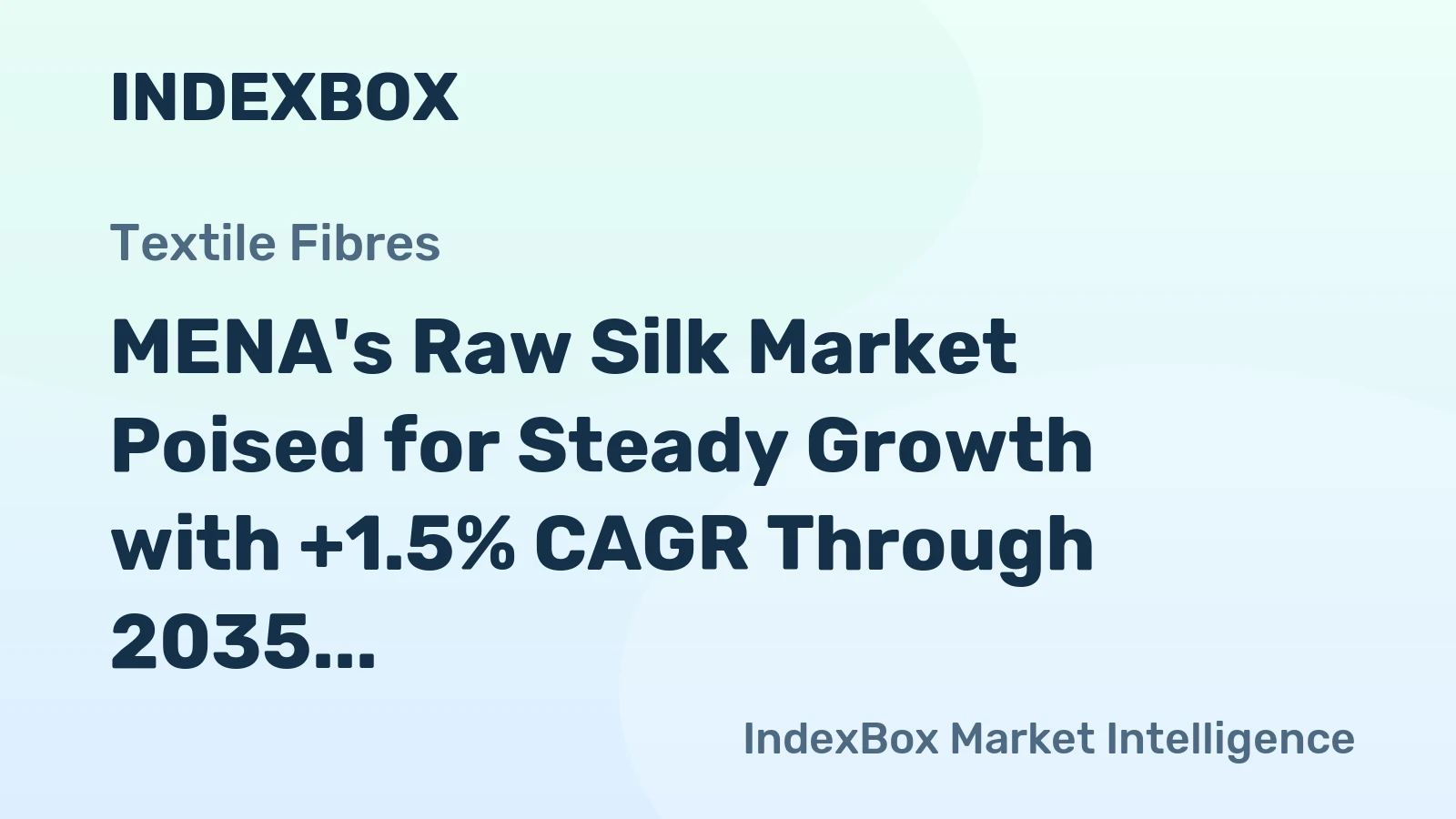 MENA's Raw Silk Market Poised for Steady Growth with +1.5% CAGR Through 2035