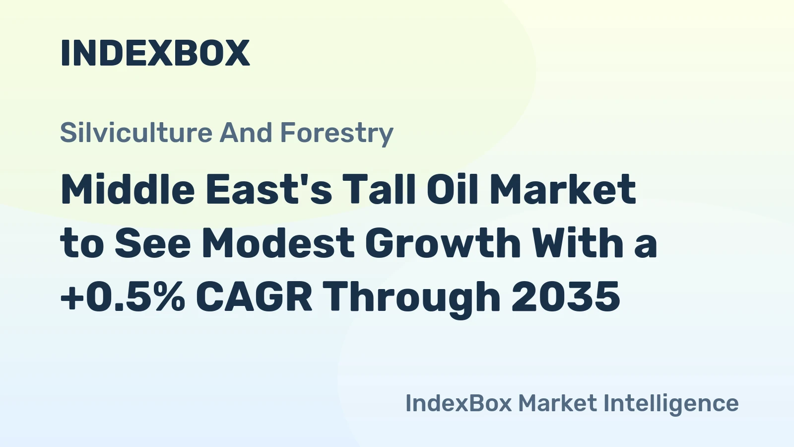 Middle East's Tall Oil Market to See Modest Growth With a +0.5% CAGR Through 2035