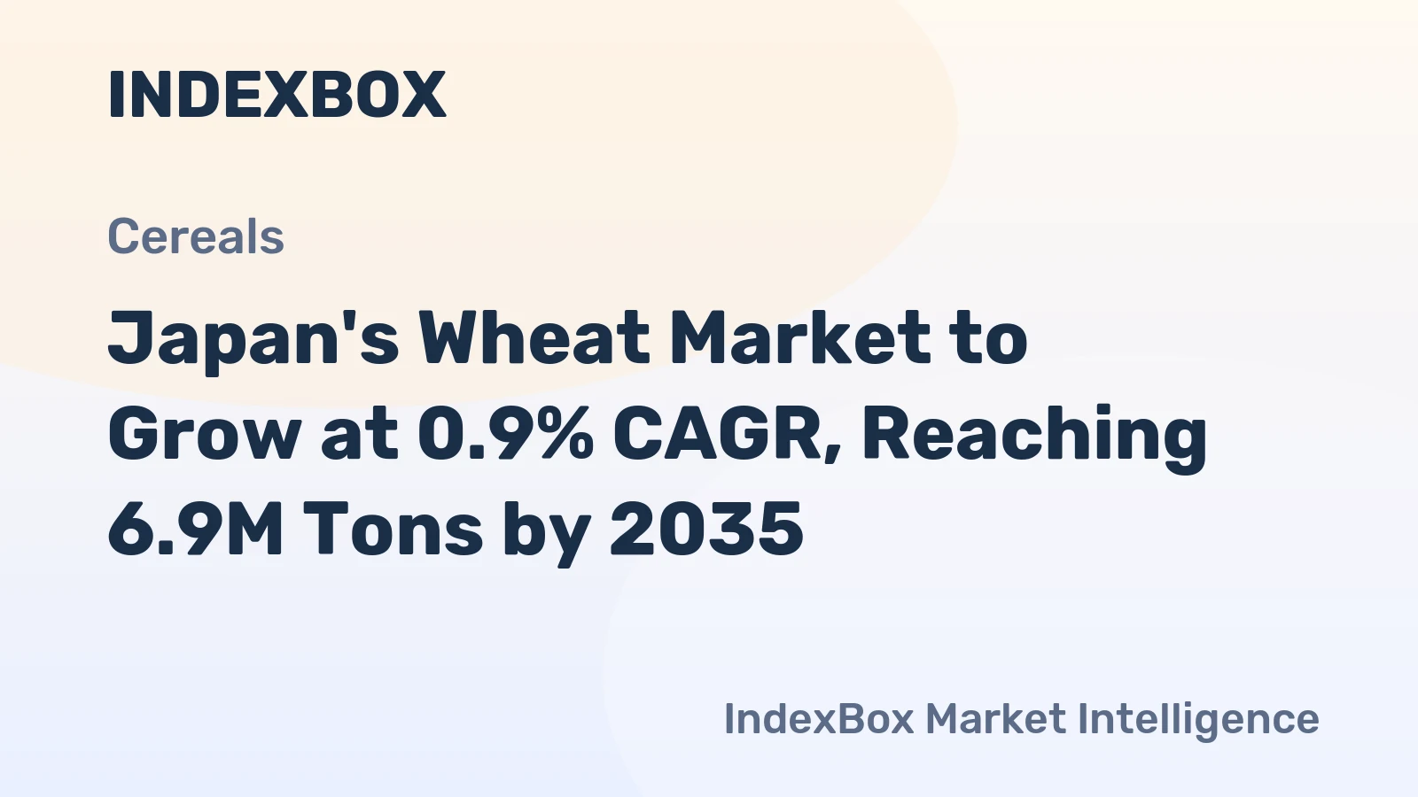 Japan's Wheat Market to Grow at 0.9% CAGR, Reaching 6.9M Tons by 2035