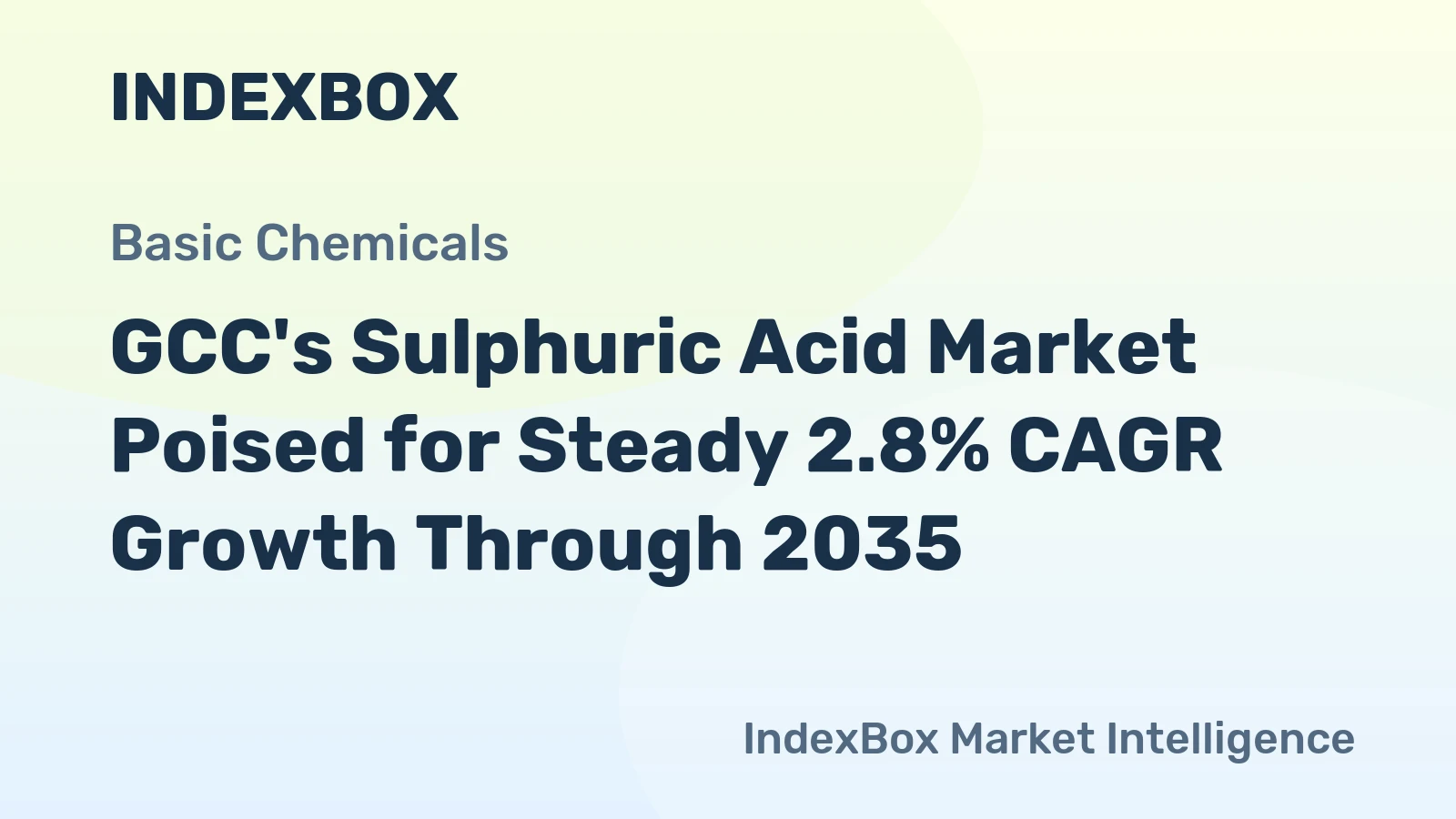 GCC's Sulphuric Acid Market Poised for Steady 2.8% CAGR Growth Through 2035