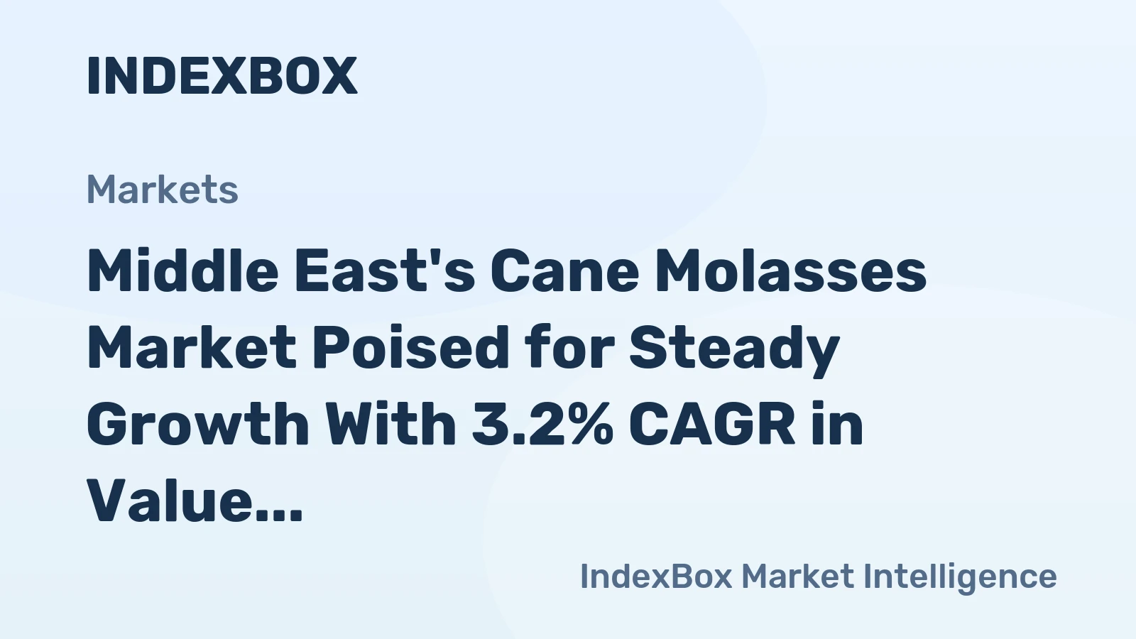 Middle East's Cane Molasses Market Poised for Steady Growth With 3.2% CAGR in Value Through 2035