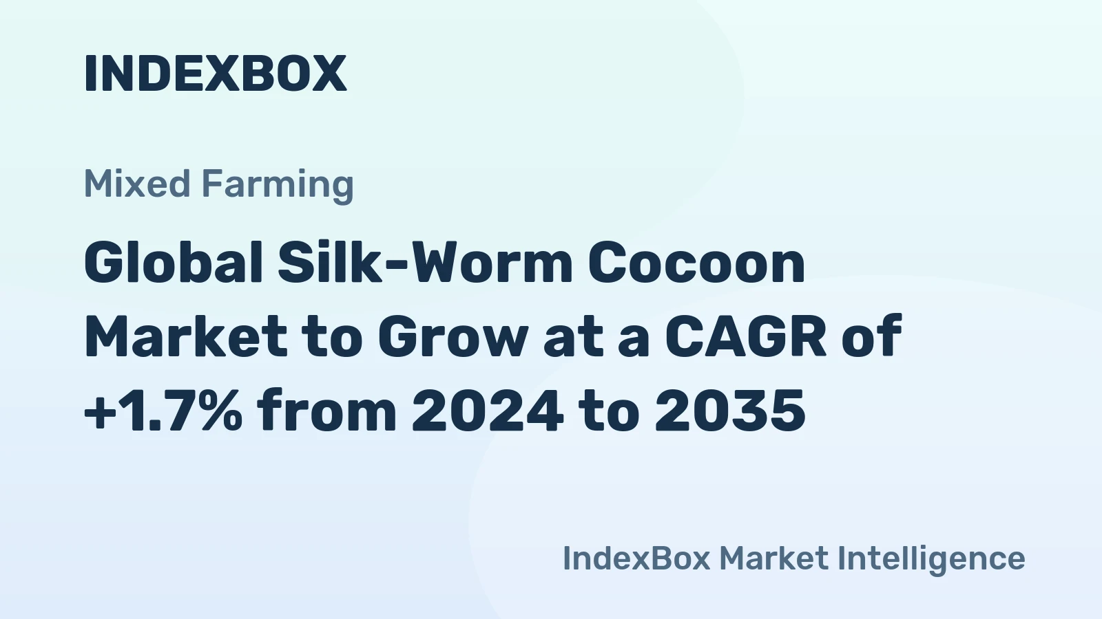 Global Silk-Worm Cocoon Market to Grow at a CAGR of +1.7% from 2024 to 2035
