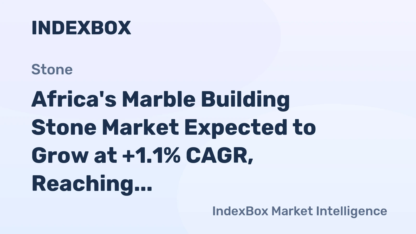 Africa's Marble Building Stone Market Expected to Grow at +1.1% CAGR, Reaching 1.8M tons by 2035