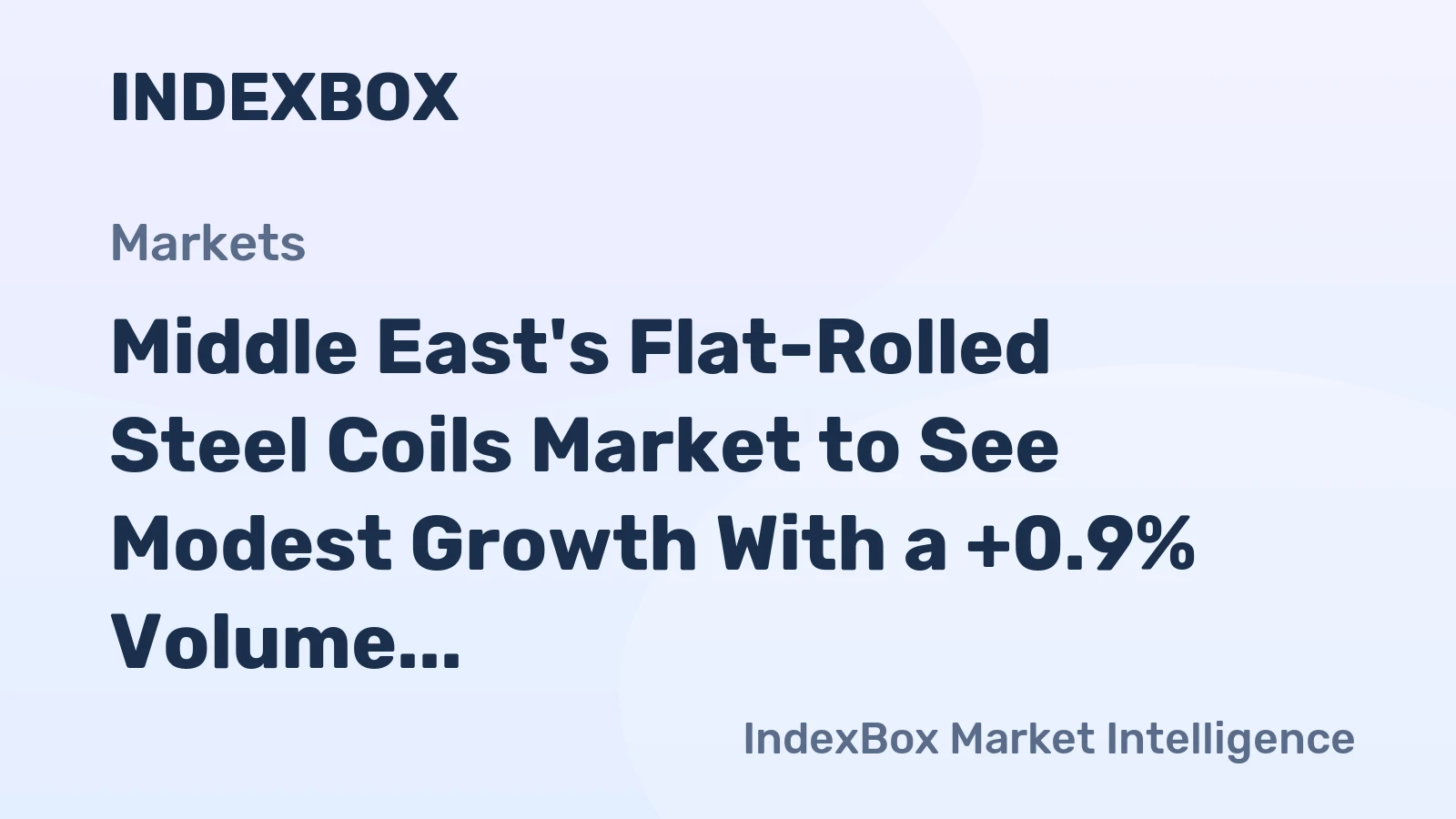 Middle East's Flat-Rolled Steel Coils Market to See Modest Growth With a +0.9% Volume CAGR Through 2035