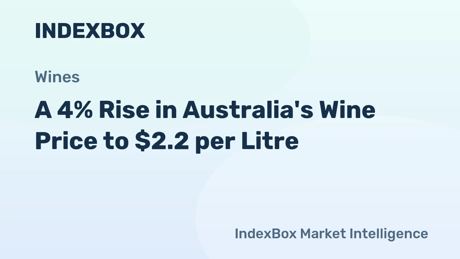 A 4% Rise in Australia's Wine Price to $2.2 per Litre