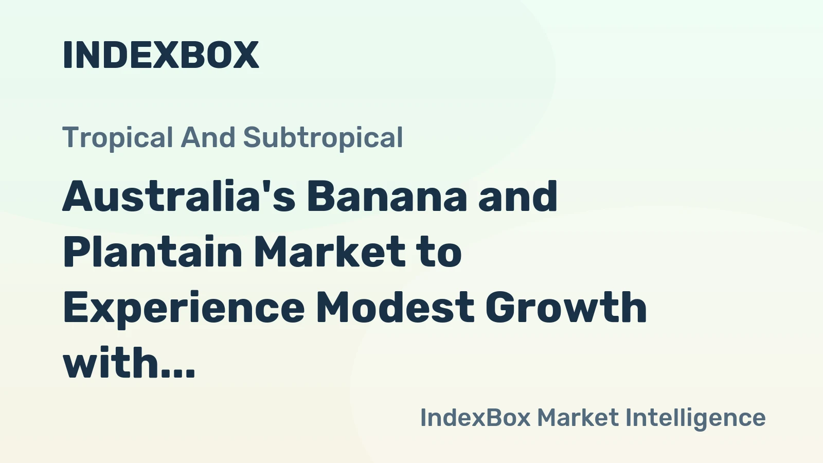 Australia's Banana and Plantain Market to Experience Modest Growth with CAGR of +1.4% by 2035