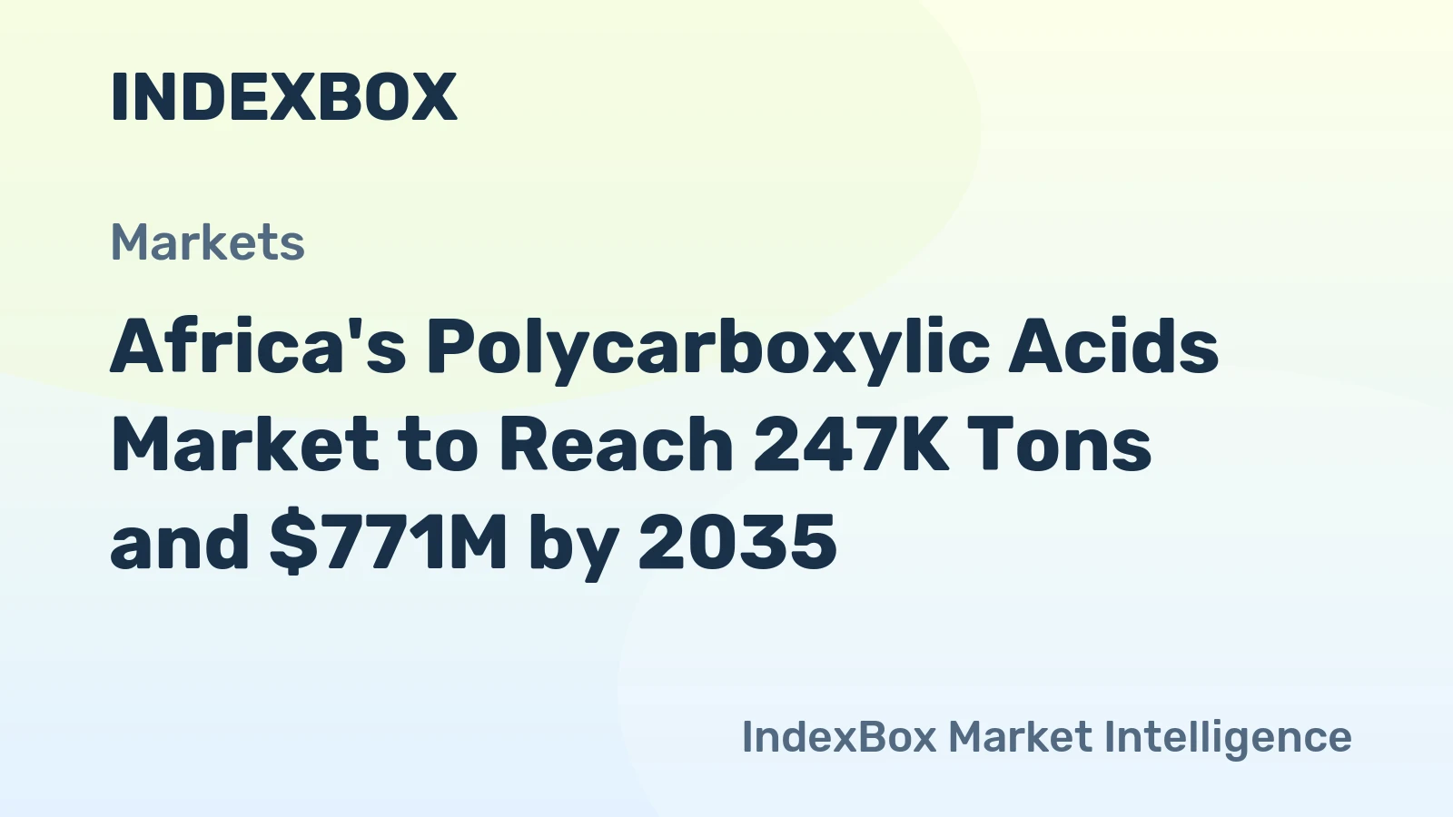 Africa's Polycarboxylic Acids Market to Reach 247K Tons and $771M by 2035