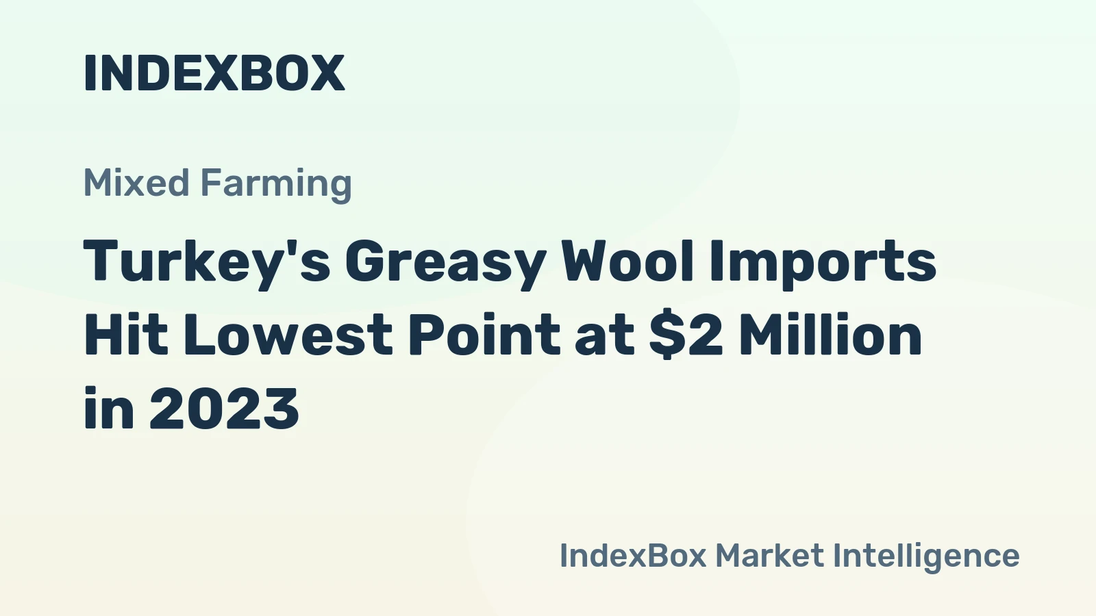 Turkey's Greasy Wool Imports Hit Lowest Point at $2 Million in 2023