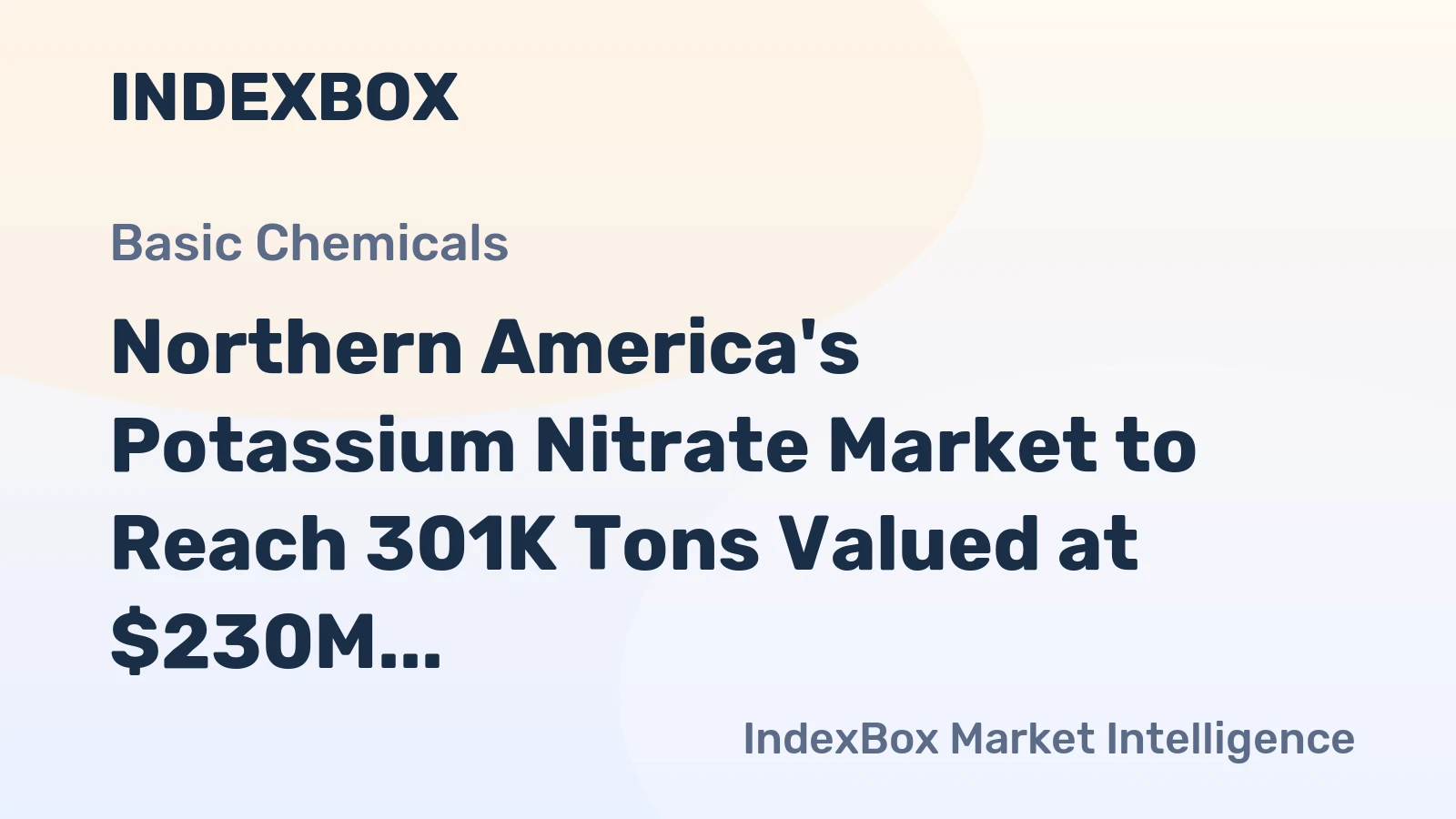 Northern America's Potassium Nitrate Market to Reach 301K Tons Valued at $230M by 2035