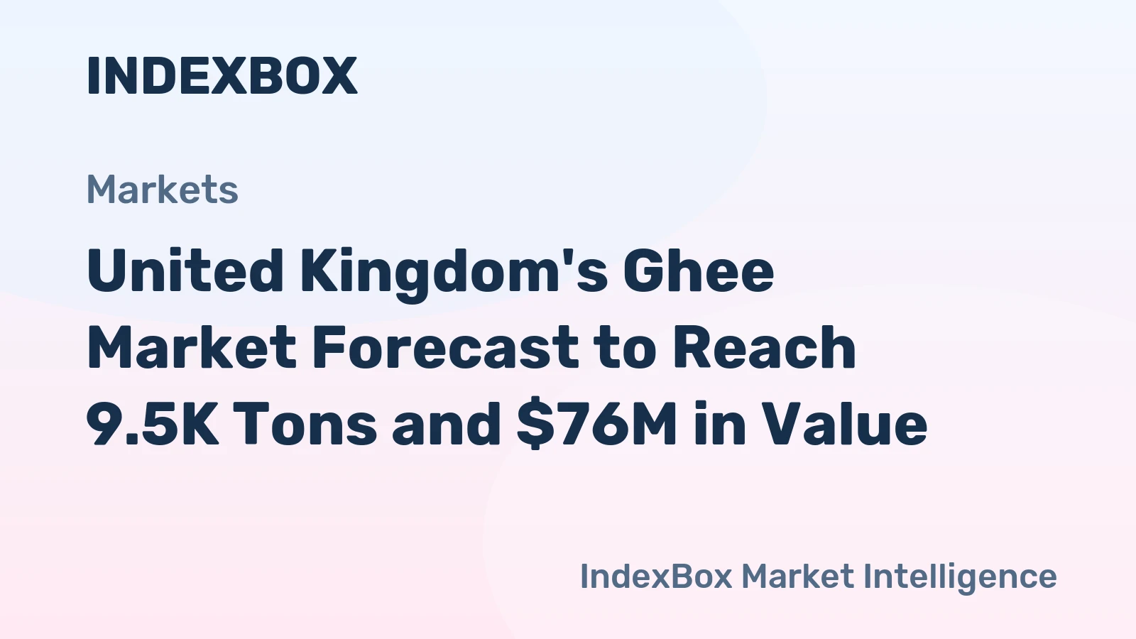 United Kingdom's Ghee Market Forecast to Reach 9.5K Tons and $76M in Value