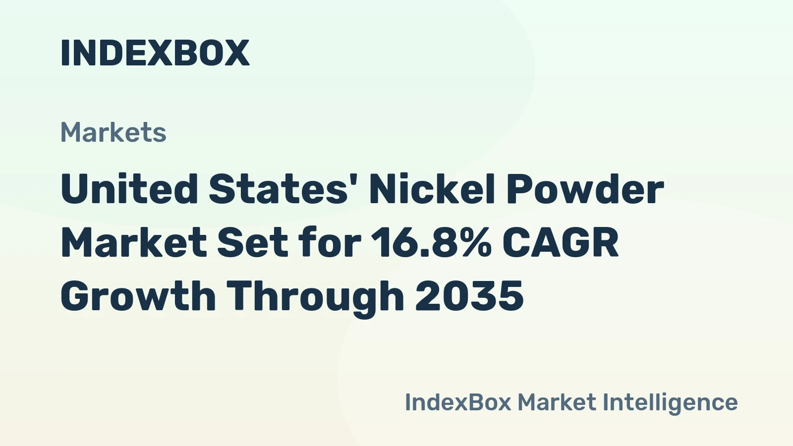 United States' Nickel Powder Market Set for 16.8% CAGR Growth Through 2035