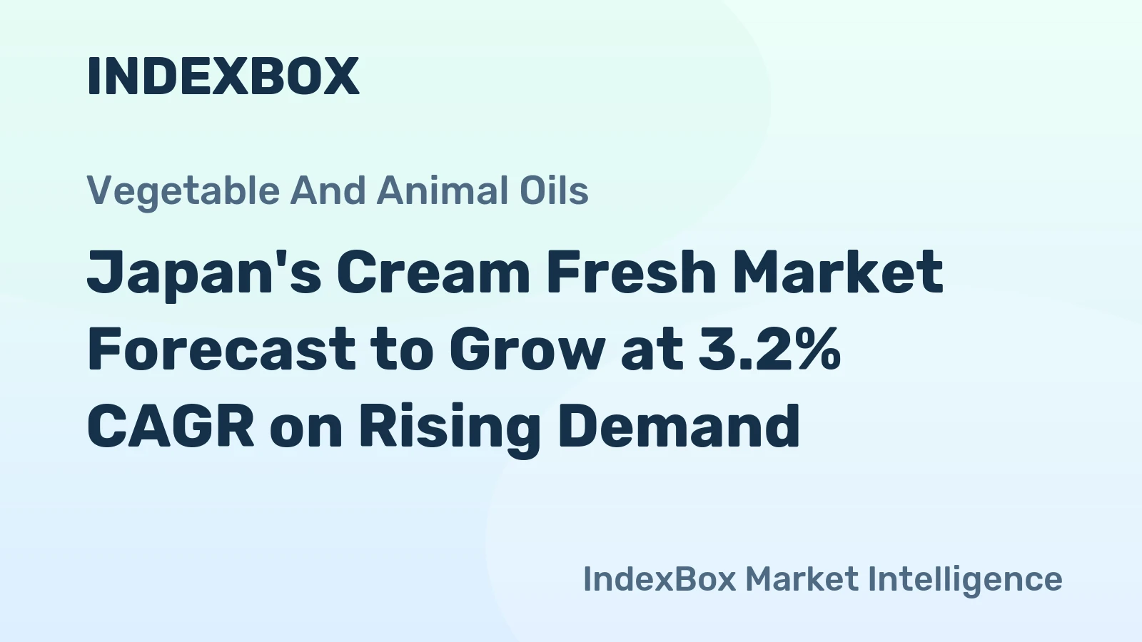 Japan's Cream Fresh Market Forecast to Grow at 3.2% CAGR on Rising Demand