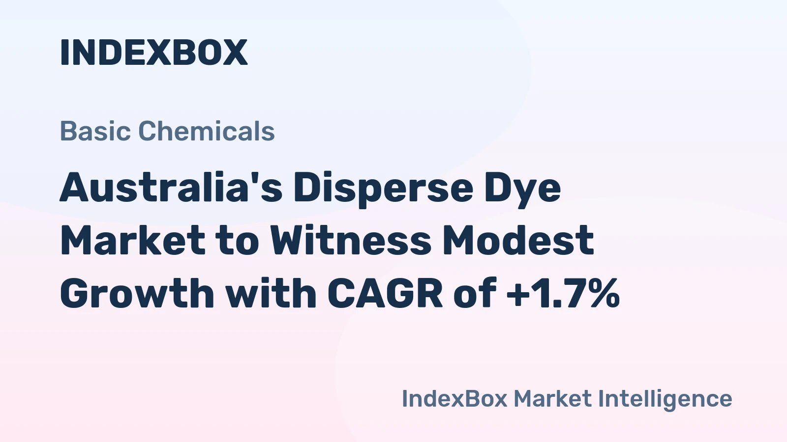 Australia's Disperse Dye Market to Witness Modest Growth with CAGR of +1.7%