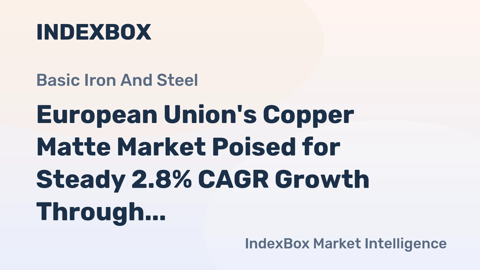 European Union's Copper Matte Market Poised for Steady 2.8% CAGR Growth Through 2035