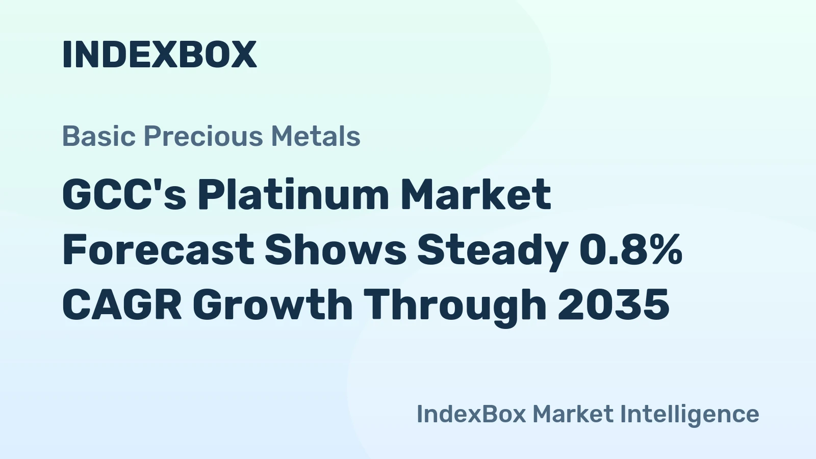 GCC's Platinum Market Forecast Shows Steady 0.8% CAGR Growth Through 2035