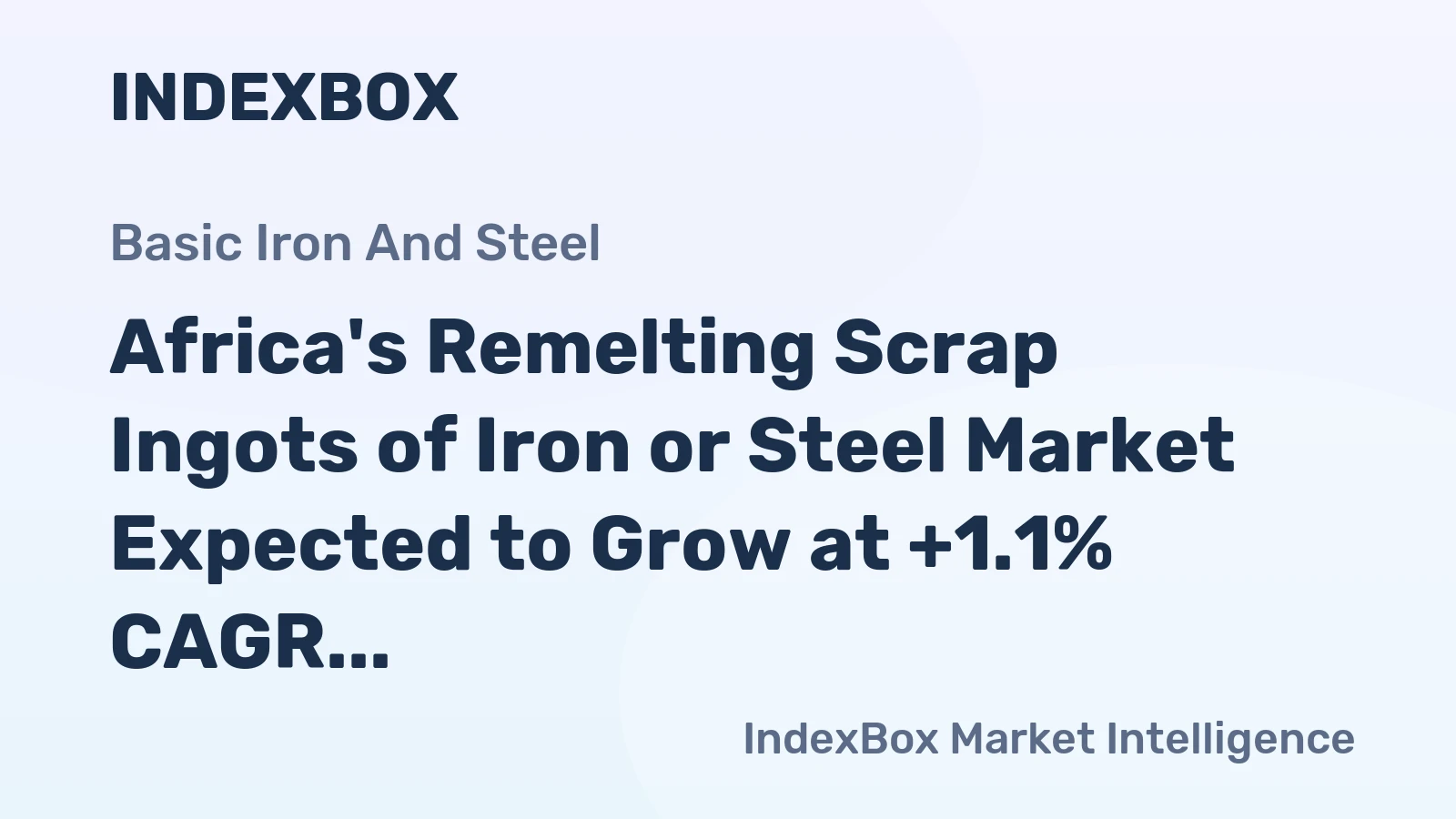 Africa's Remelting Scrap Ingots of Iron or Steel Market Expected to Grow at +1.1% CAGR through 2035