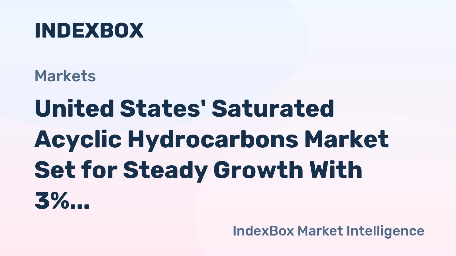United States' Saturated Acyclic Hydrocarbons Market Set for Steady Growth With 3% CAGR in Value