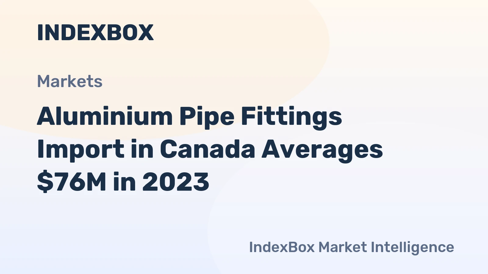 Aluminium Pipe Fittings Import in Canada Averages $76M in 2023