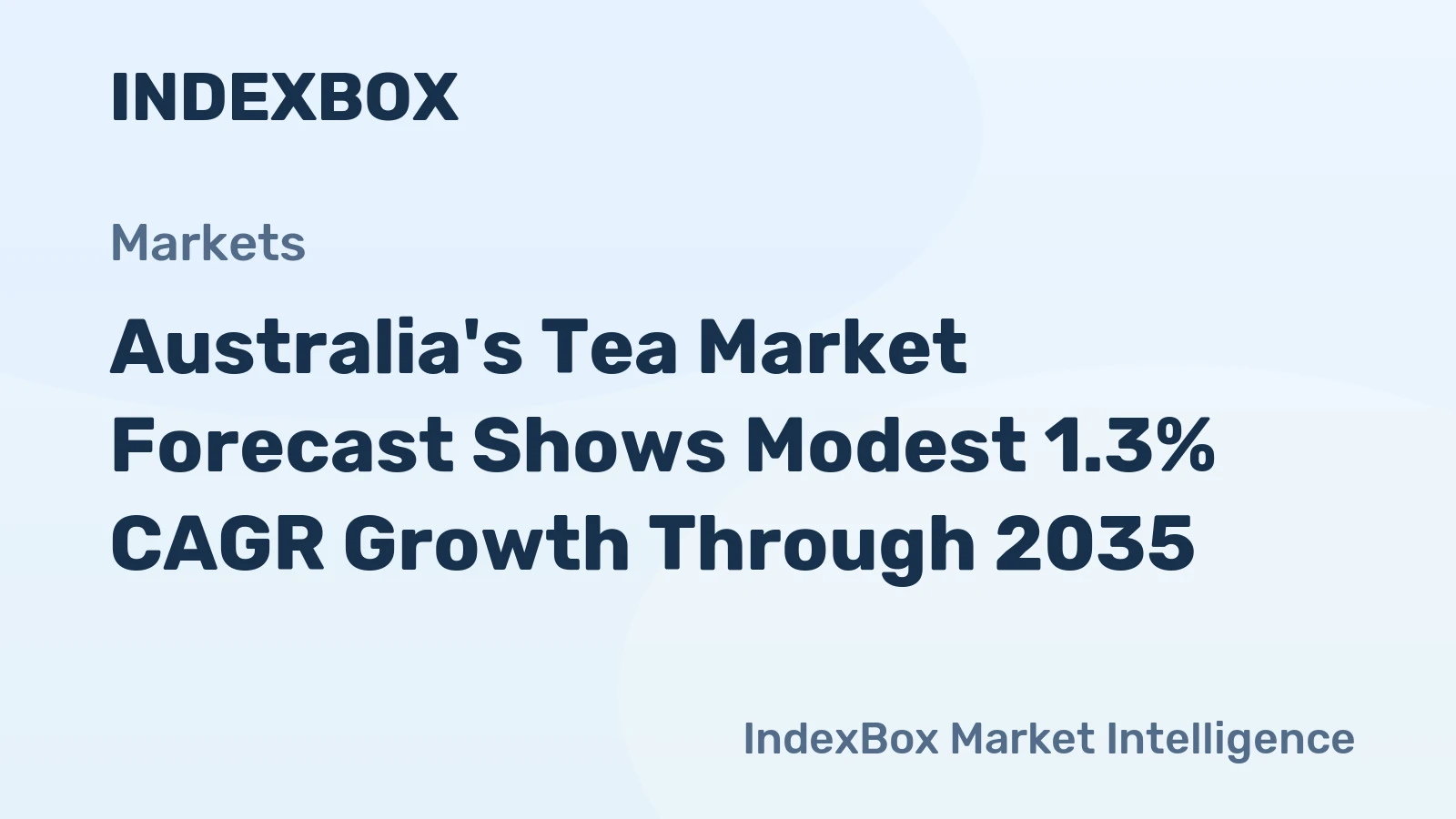Australia's Tea Market Forecast Shows Modest 1.3% CAGR Growth Through 2035