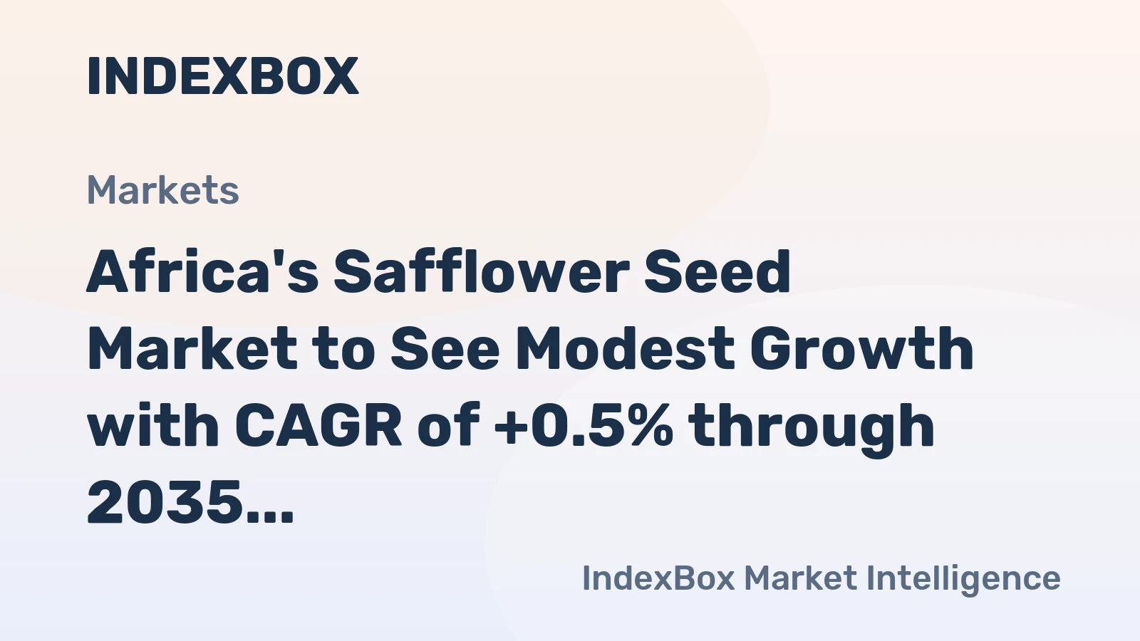 Africa's Safflower Seed Market to See Modest Growth with CAGR of +0.5% through 2035